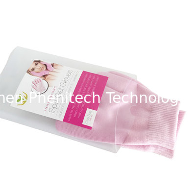 Skin care products Moisturizing Gel Gloves , pink gel spa gloves