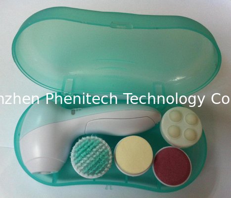 Multifuction  Battery Operated Rotating Facial Cleansing Brush With ABS Materials , Pink Color