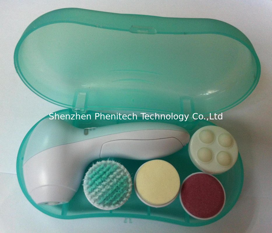 Multifuction  Battery Operated Rotating Facial Cleansing Brush With ABS Materials , Pink Color
