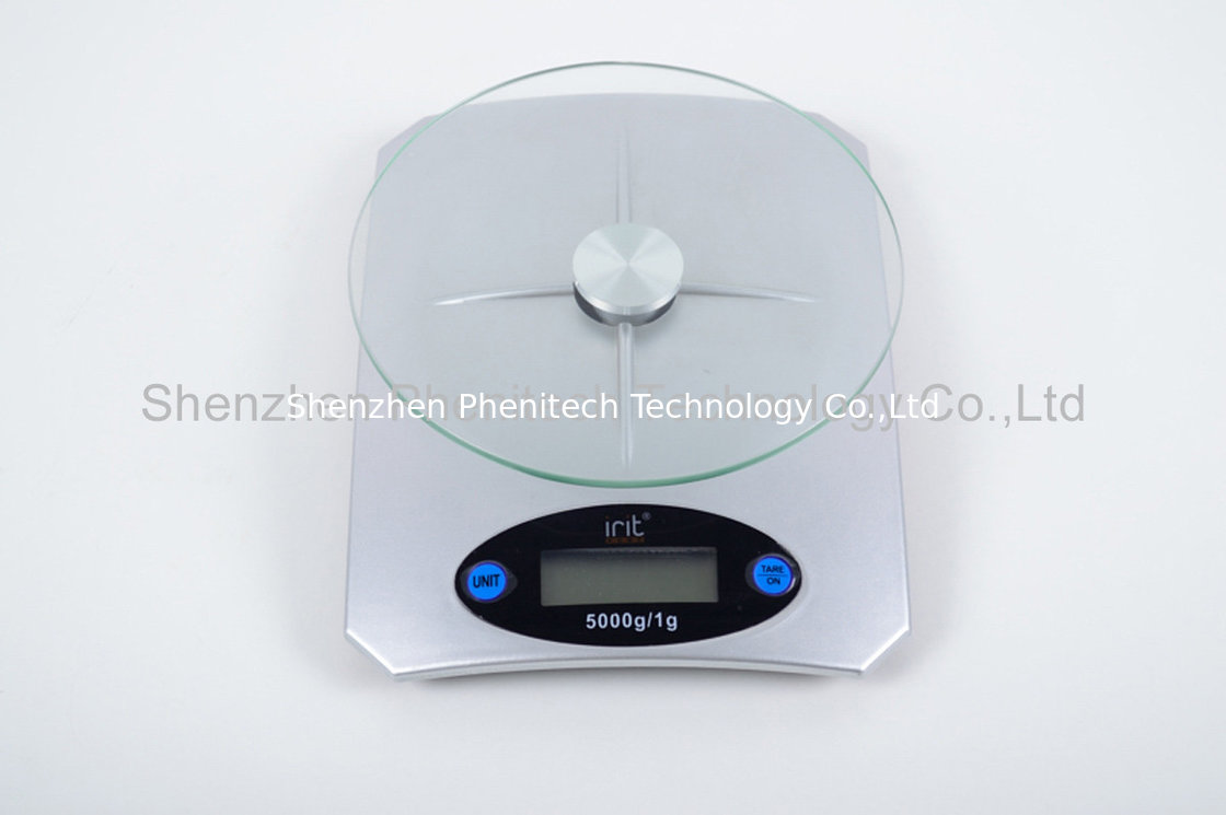 3KG High Sensor Electronic Fruit Scale , Sliver / Gold Kitchen Scales With Bowl