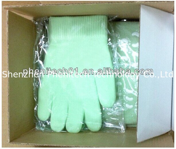 Multi-color Natural Cotton Moisturizing Spa Gel Gloves for Hand Care