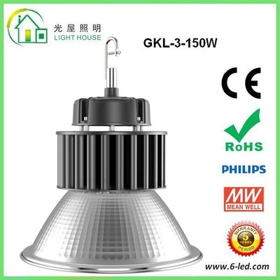 Factory / Warehouse High Bay LED Lighting CRI 80 With 50Hz~60Hz Frequency