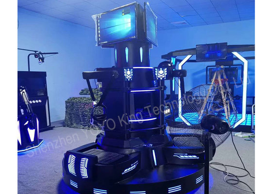 Three Players Standing Vibration VR Driving Car Game With 360 Degree Rotation