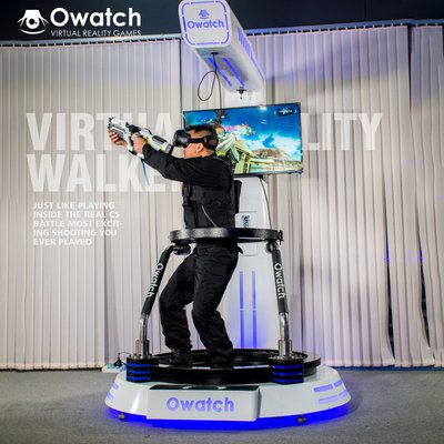 Virtual Reality Shooting Games Simulator VR Treadmill Simulator With Gun Model