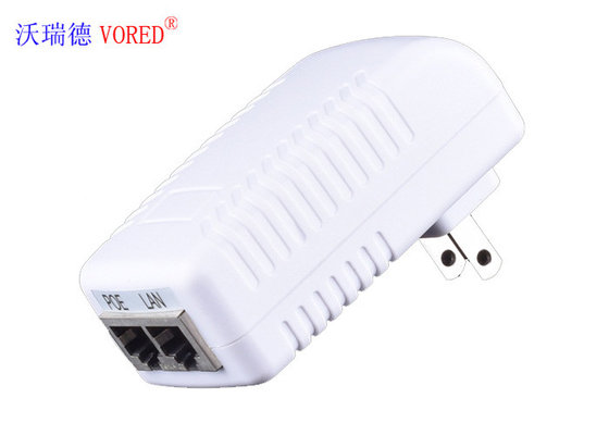 US Plug POE Power Adapter White Color PC ABS Material Easy Installation