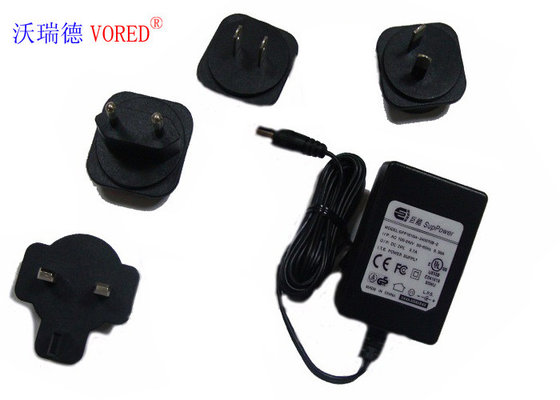 18V 500mA Interchangeable Power Supply PC ABS Material Short Circuit Protection