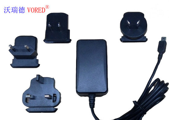 18W 12V Interchangeable Power Supply For Network Switch 1.5m Cable Length