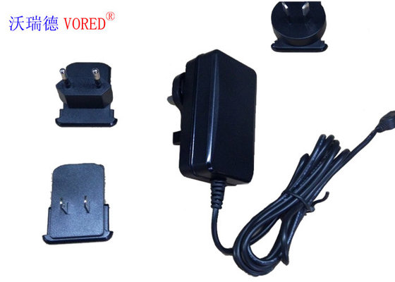 18W 12V Interchangeable Power Supply For Network Switch 1.5m Cable Length