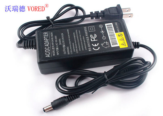 24V 2A Black Desktop Switching Power Supply US Plug PC ABS Material