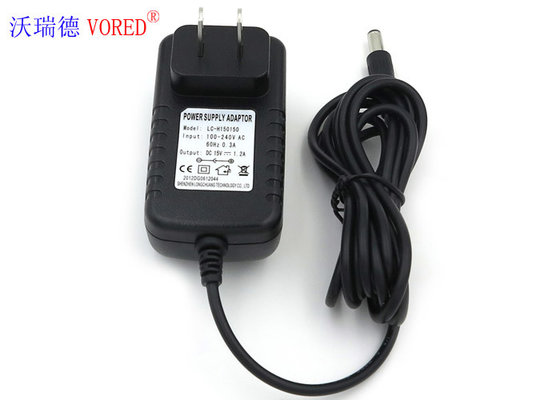 Wall Mounted Universal Switching Power Adapter , 15V 1.2A AC DC Charger Adapter