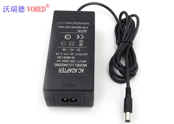 2A 24v AC DC Power Adapter , Desktop Switching AC DC Power Adapter Low Ripple For E-manicure