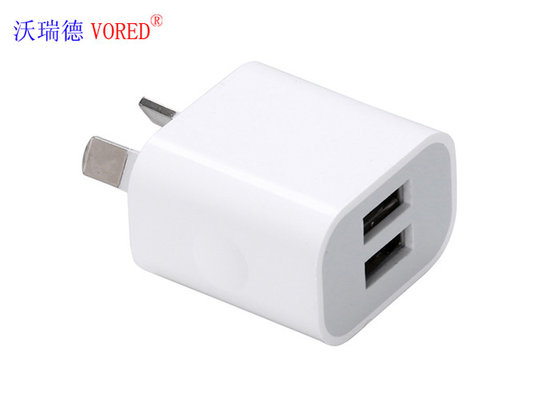 EU Dual Port USB Charger Adapter , 5 Volt 2 Amp Universal Wall Adapter