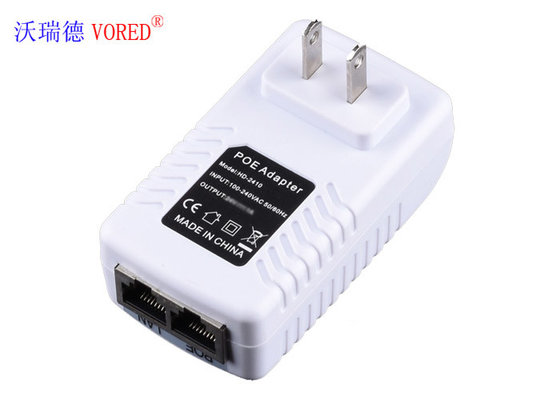 US Plug Ethernet Power Supply , Over Current Protection POE Power Supply