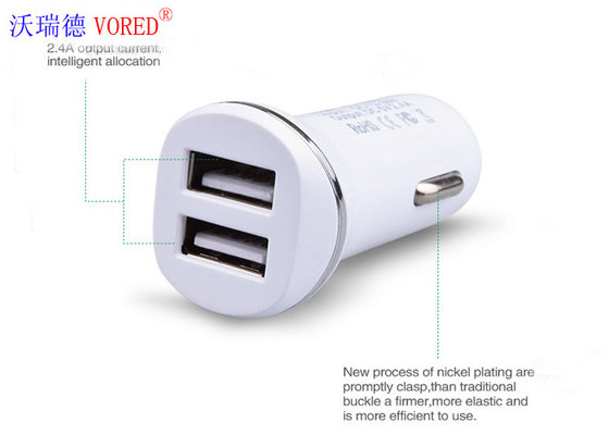 RoHS Universal USB Car Phone Charger , QC 3.0 USB Dual Port Car Charger