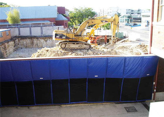 Temporary Sound Barriers Fencing Blanket 22mm thickness and Insulation Noise 40dB UV treated waterproof and fireproof supplier