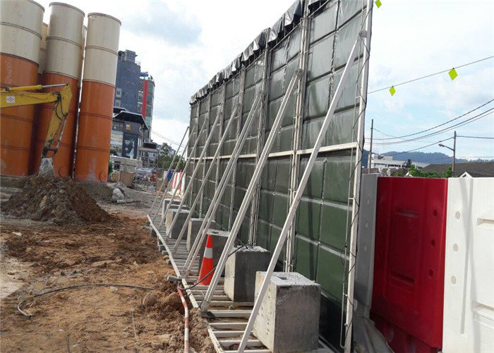 Temporary Sound Acoustic Barrier Mat Temporary Fencing Hire Sound Vinyl Barrier for Metal Cut Saw in Construction Sites supplier