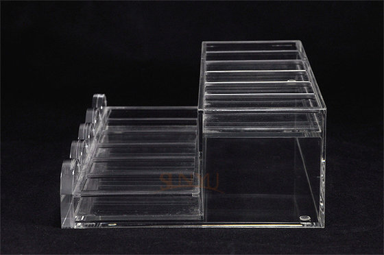 Acrylic Retail Display Stands Nail Polish Shelf Clear 285×215×100 Mm For Makeup Shop