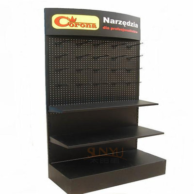 Big Retail 3 Tier Floor Display Stands Black Available For Commodity Promotion