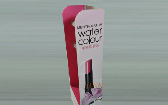 Red White MDF Floor Display Stands 1247×250×400 mm With Logo Printing