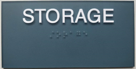 3"X 6" ADA Room Signage 1/8" Acrylic Panel , SW 6229 Office Room Number Signs White Raised Text