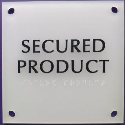 1/4" Frosted Acrylic ADA Braille Signs , Grade II  ADA Door Signage 1/32" Raised Copy