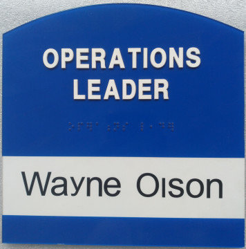 Grade II Braille ADA Room Signage 1/8" Non Glare Acrylic Panel 1/32" Raised Copy