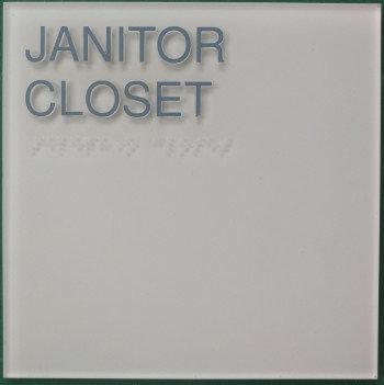 1/8" Acrylic Panel Thermoformed ADA Signs 1/32" Raised Text Straight Edge