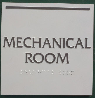 Straight Edge Thermoformed ADA Signs 1/8" Acrylic Panel 1/32" Raised Text