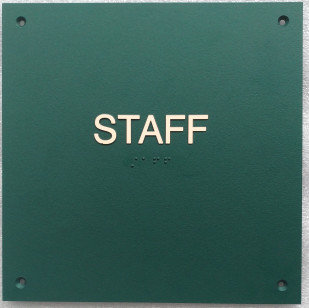 Deep Green 8"X8" Thermoformed ADA Signs scratch proof and Easy Install