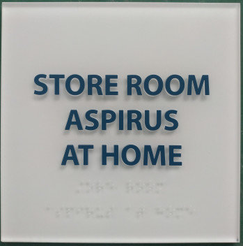 Room ID Ada Central Signs Grade II Braille Acrylic Panel 1/32" Tactile Text