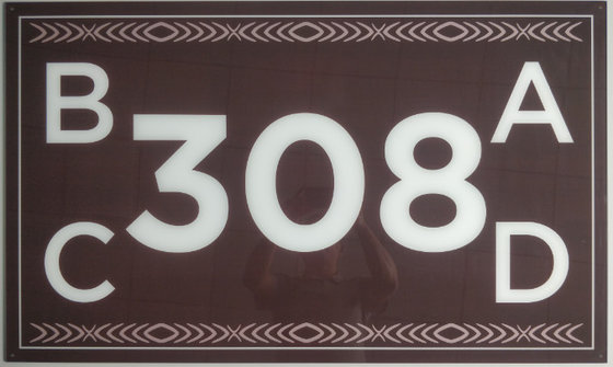 Acrylic Panel Interior Wayfinding Signage , Uv Printed Text And Graphic Room Number Signs