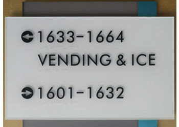 ADA Wayfinding Signage 1/4" Acrylic Front / Back Panel 14.5" By 18" Size Grade II
