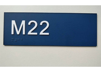 3.5"X 8.5" ADA Room Signage , Custom Text Braille Room Number Signs With Raised Text
