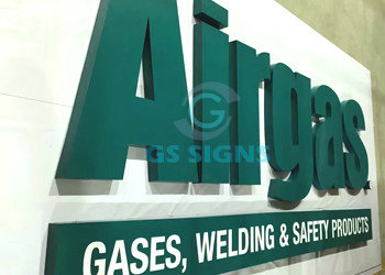 Green Color 3D Lettering Signage , Dimensional Acrylic Letters For Outdoor Signs