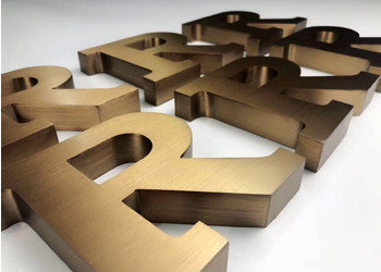 Non Illuminated Custom Metal Signs , Stainless Steel Acrylic Sign Letters Architectural