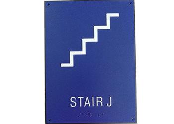 Thermoforming ADA Stair Signs Round Grade II Braille 1/32" Raised Text / Graphic
