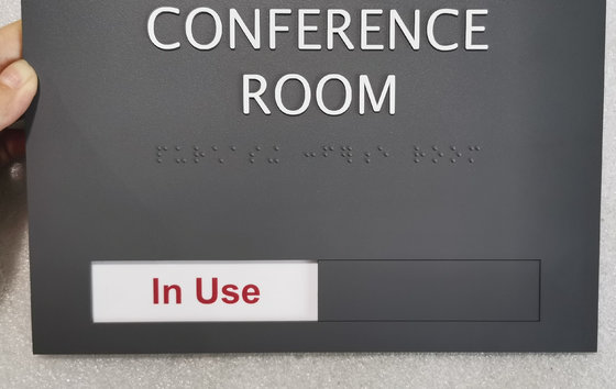 Occupied Slider Ada Room Signage 1/4" Acrylic Square Corner With Slider Tabs Read