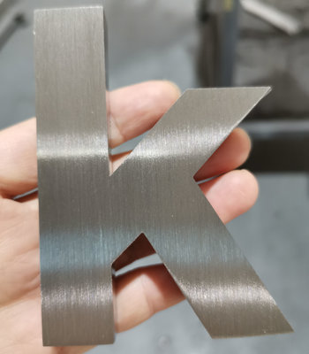 Brushed 3d Stainless Steel Letters 10mm Deep Non Illuminated Customzied Size