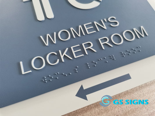 VHB Tape 1/8" Acrylic Thermoformed ADA Restroom Signs