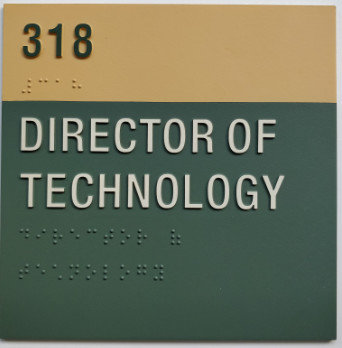 Thermoformed 6"X6" Braille Tactile Signs , Room ID ADA Braille Guidelines