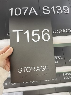 Metallic Finish Thermoformed ADA Signs 1/4 inch Acrylic With Raised Grade 2 Braille