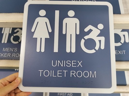 VHB Tape 1/8" Acrylic Thermoformed ADA Restroom Signs
