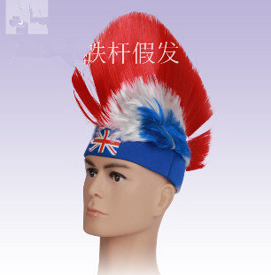 Country Flag Sports Fans Wig Hat Color 2018  Russian World Cup fans wig