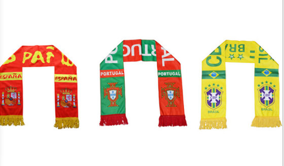 customized 2018 Russian World Cup scarf souvenir football fans scarf