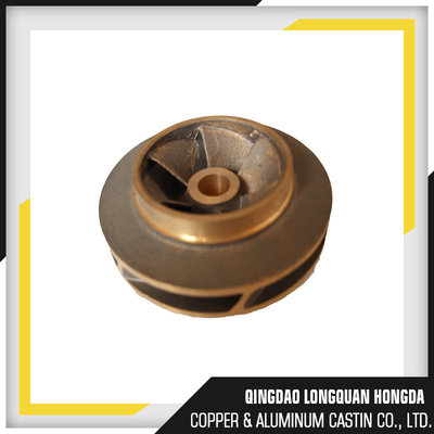 Size Customized Brass Machined Parts , Water Pump Brass Impeller For Boats