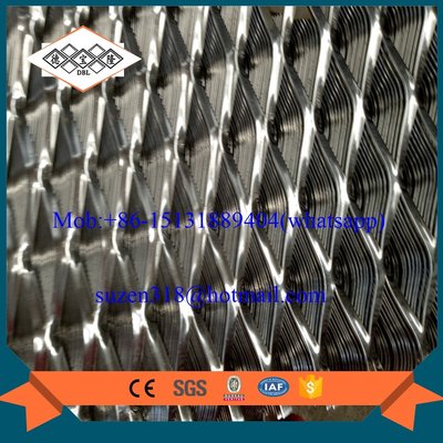 decorative curtain wall PVDF 3 layer diamond aluminum expanded metal mesh