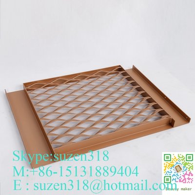 anodized bronze aluminum diamond hole expanded sheet for decoration