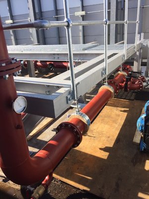 A795 schedule 10 erw welded carbon steel pipes for fire fighting use with painted and grooved ends/ ASTM A53 steel pipe