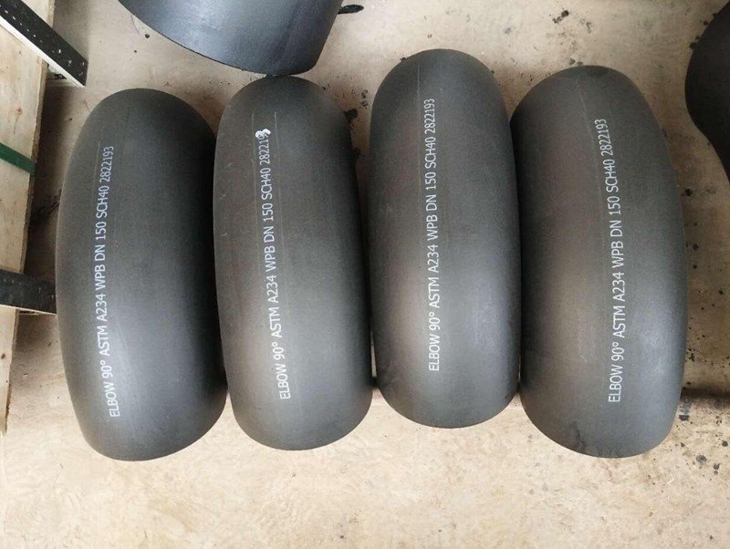 Carbon steel fitting 90 degree bend welded butt-welded pipe elbows/A234 WPB 90 degree long radius carbon steel elbow