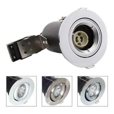 China GU10 Aluminium Centre Tilt LED Fire Rated Downlight - Chrome Color